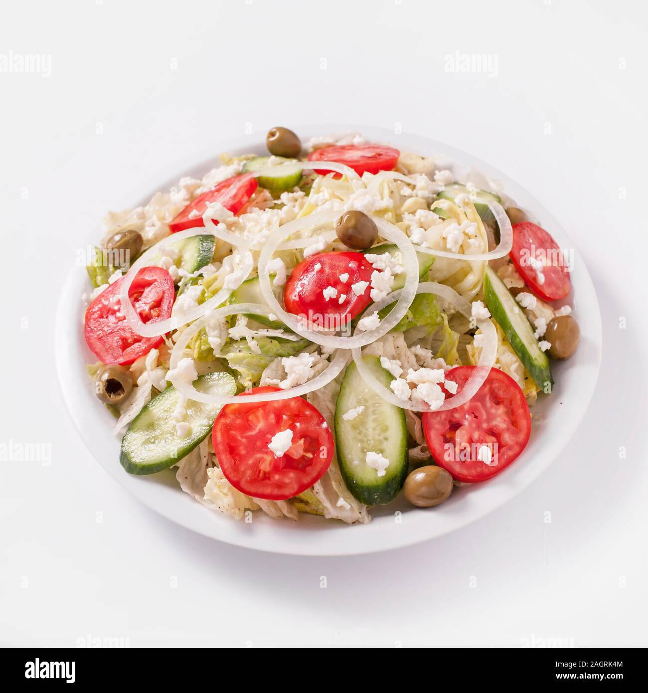 Large plate of vegetable salad Stock Photo - Alamy