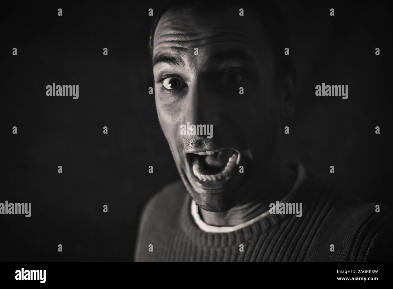 Male portrait on black background hi-res stock photography and images ...
