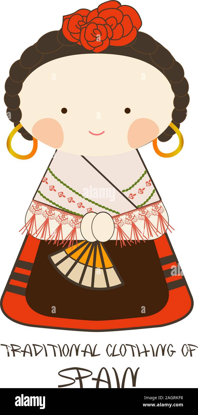 Folk dancer in traditional costumes Stock Vector Images - Alamy