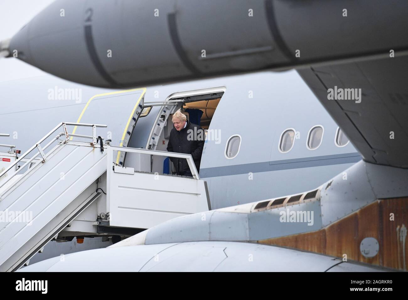 Prime Minister Boris Johnson arrives in Tallinn, Estonia, ahead of ...