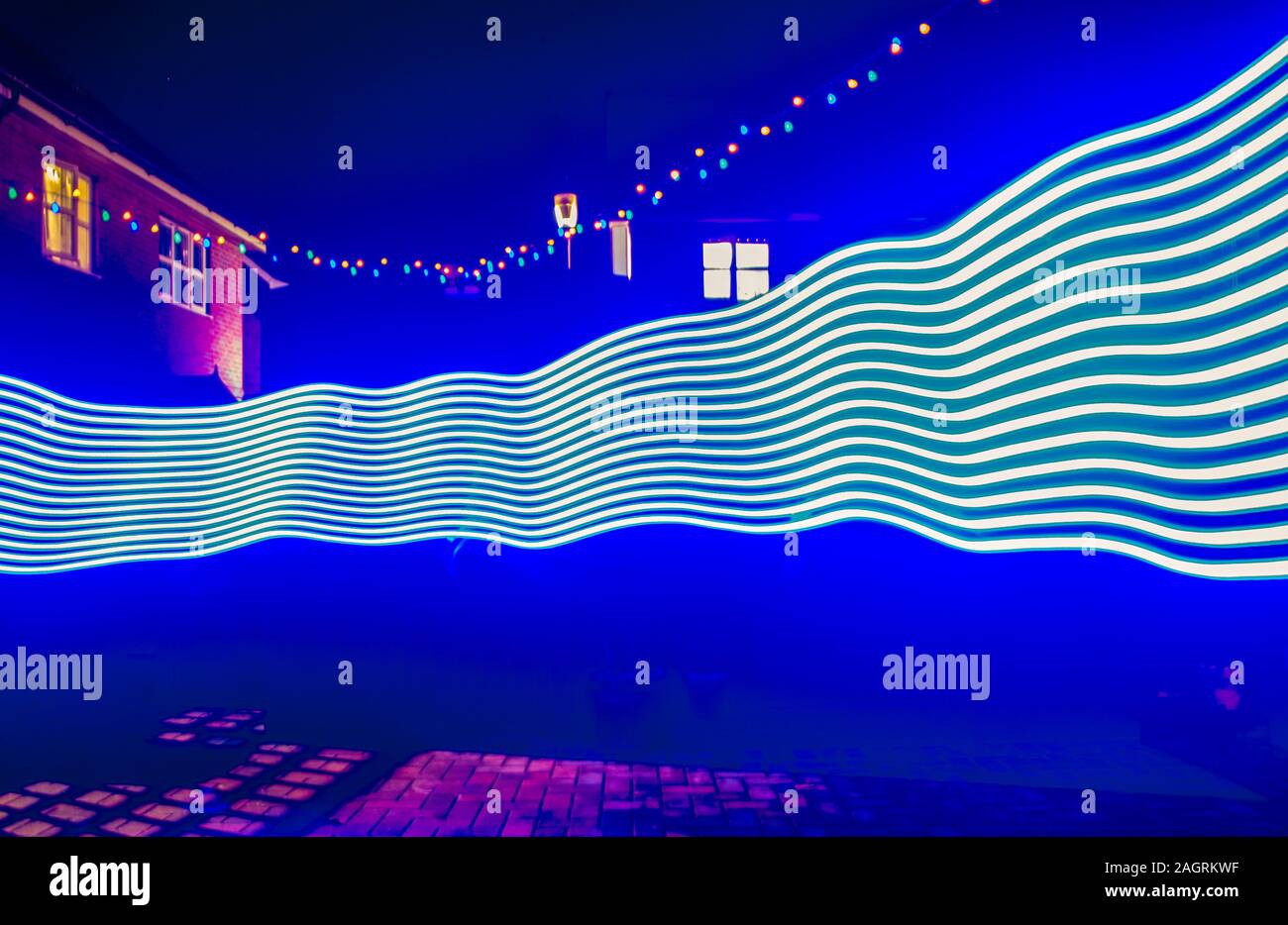 A colourful pattern of light trails Stock Photo - Alamy