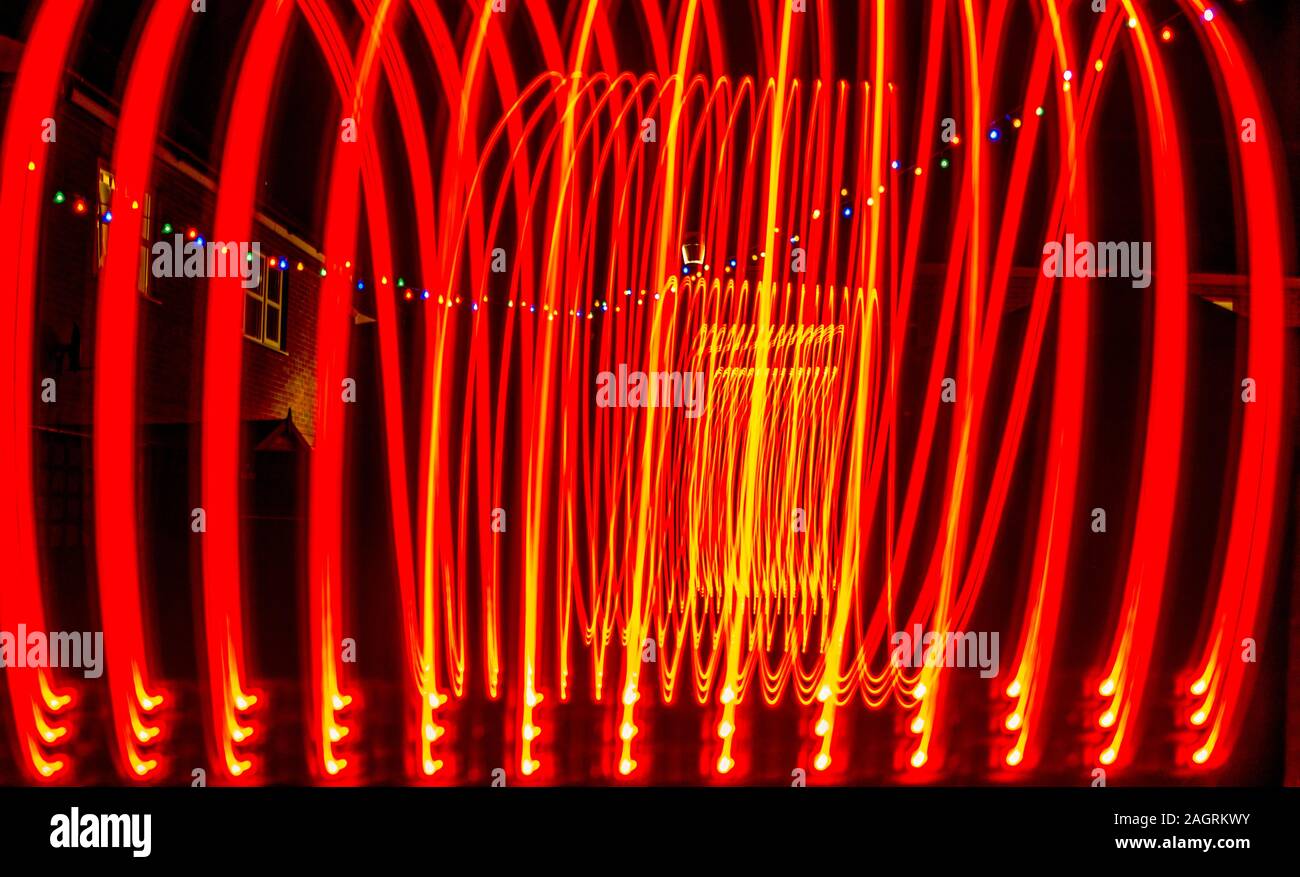 A colourful pattern of light trails Stock Photo - Alamy