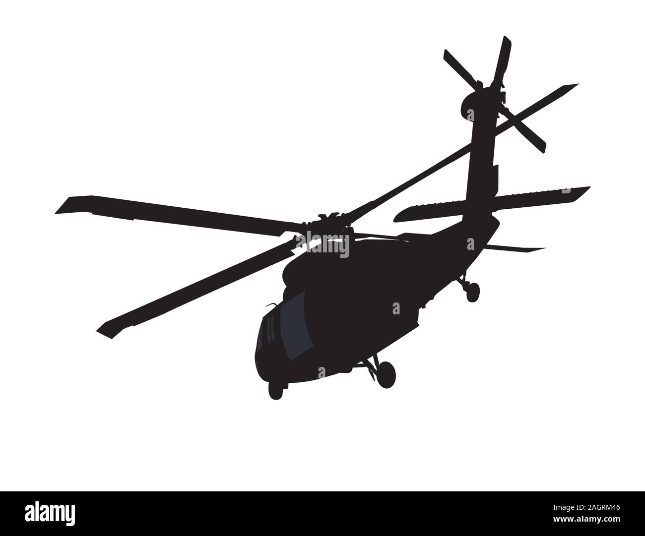 Helicopter detailed silhouette. Vector EPS 10 Stock Vector Image & Art ...