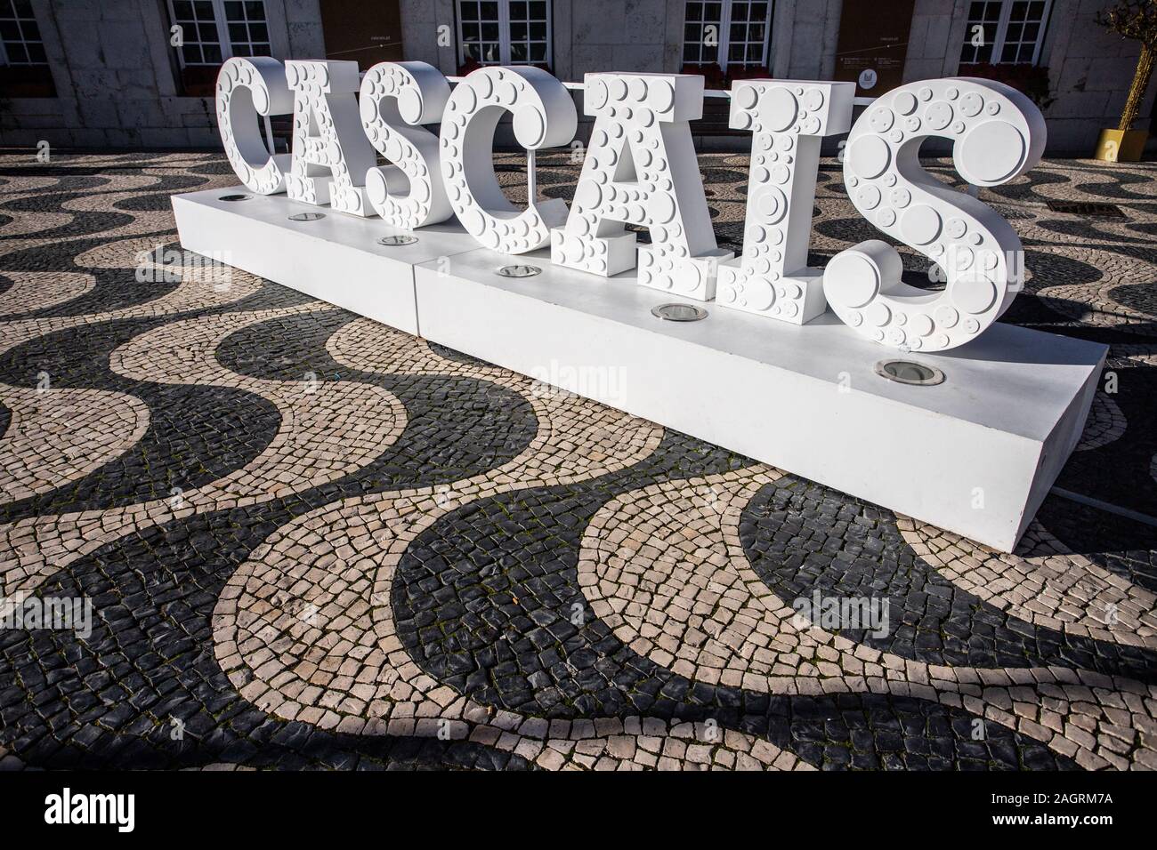 white lettering of Cascais, Portugal Stock Photo - Alamy