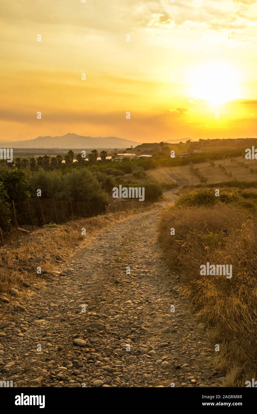 Sicilian outback sunset hi-res stock photography and images - Alamy