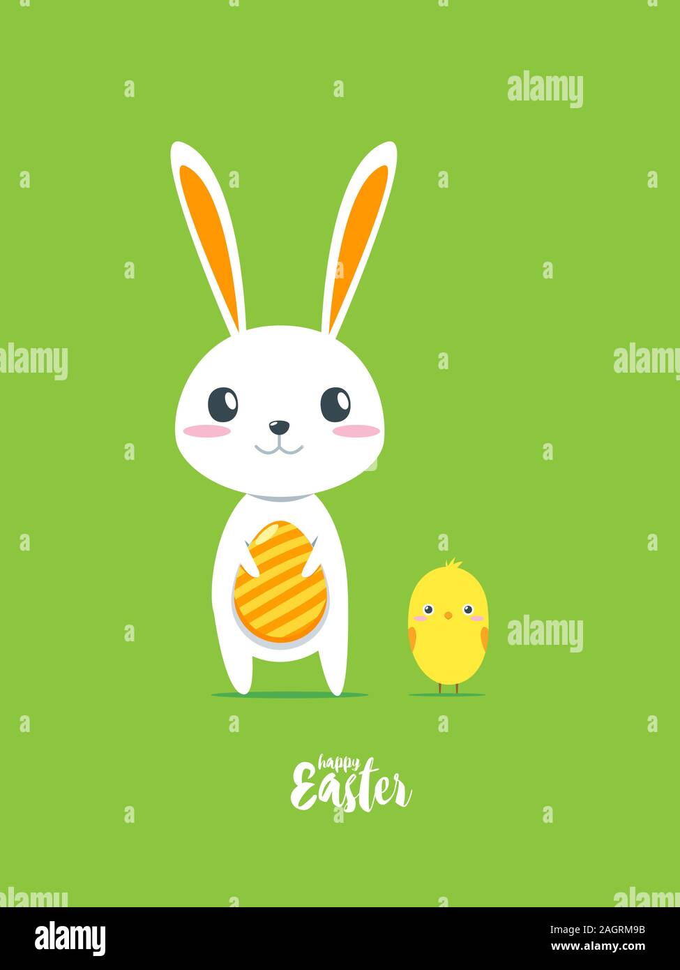 Chick and rabbit Stock Vector Images - Alamy