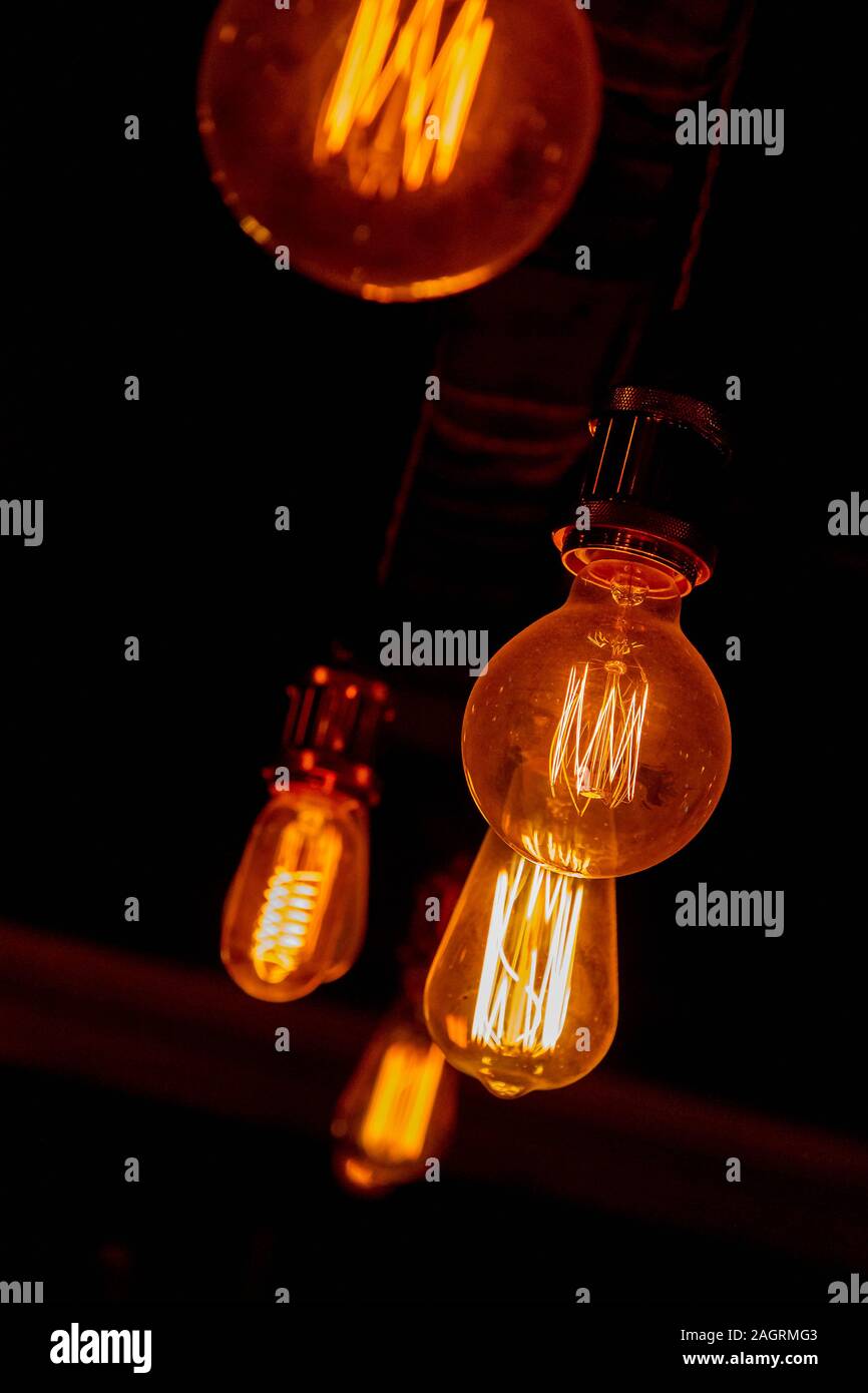 Old style dusty light bulb hi-res stock photography and images - Alamy