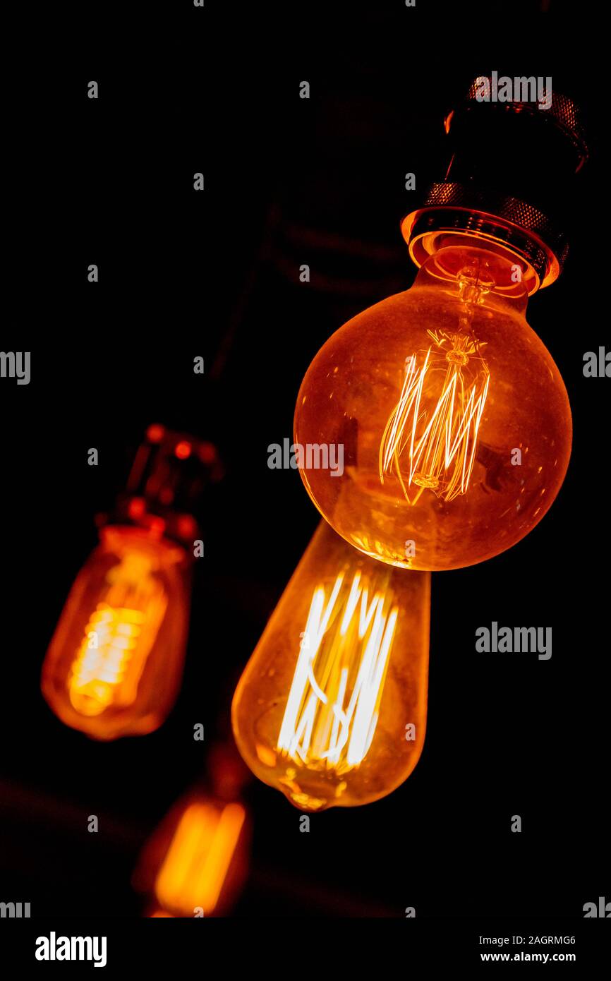 Old style dusty light bulb hi-res stock photography and images - Alamy