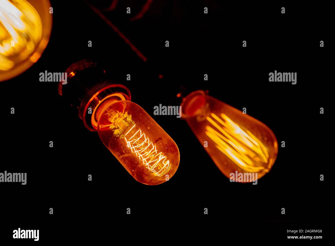 Old style dusty light bulb hi-res stock photography and images - Alamy