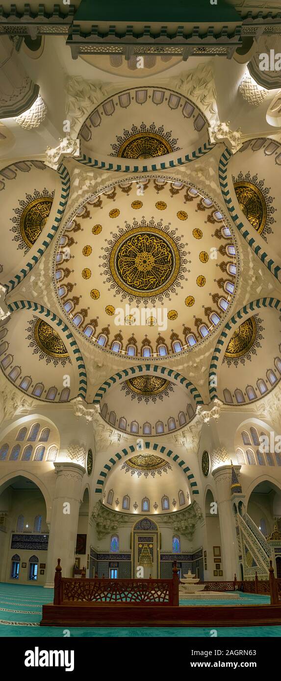 Melike Hatun mosque interior space Stock Photo - Alamy