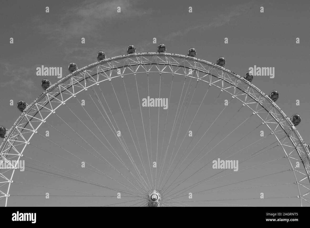 August 19, 2019 – River Thames, London, United Kingdom. The London Eye ...