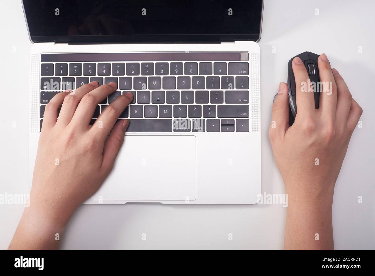 Person operating computer mouse hi-res stock photography and images - Alamy
