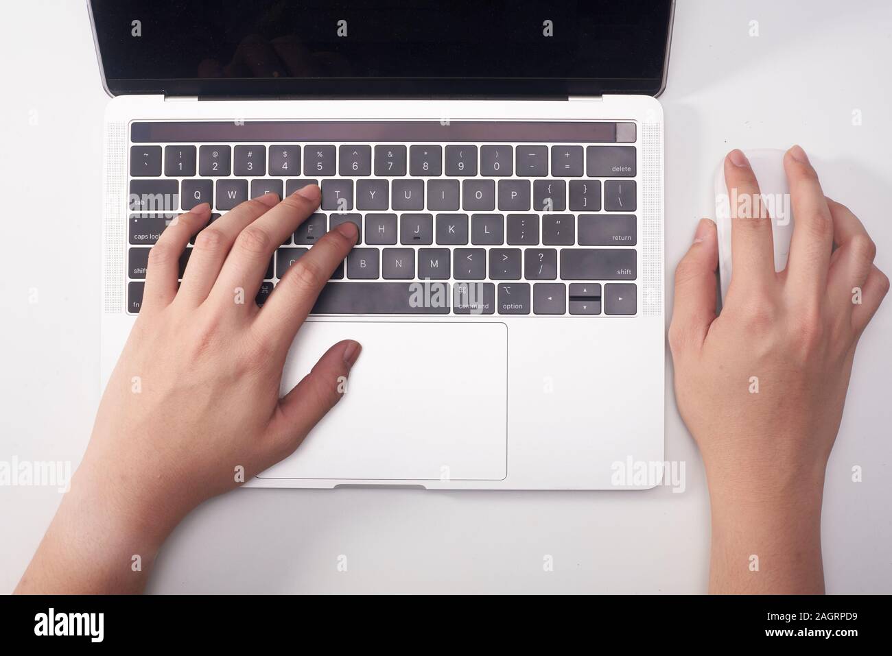 Person operating computer mouse hi-res stock photography and images - Alamy