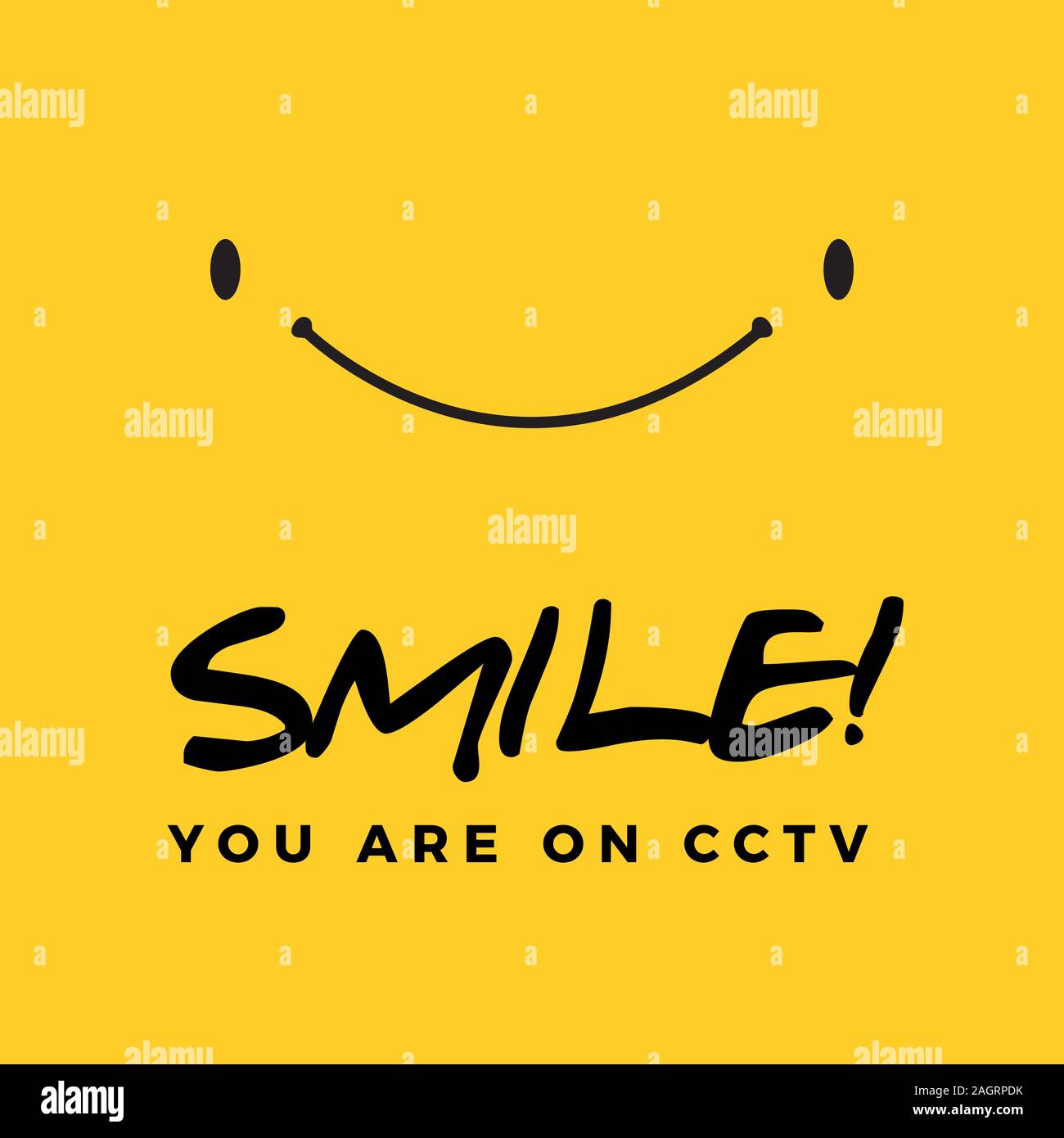 Smile you are on cctv text. Isolated Vector Illustration Stock Vector ...