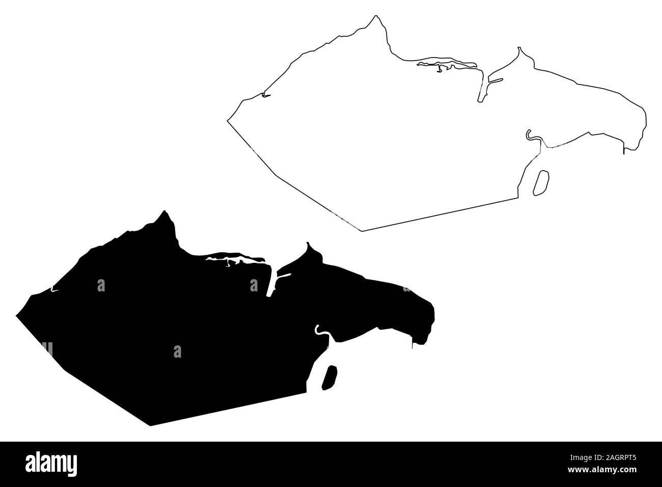 City of Banjul (Subdivisions of the Gambia, Republic of The Gambia) map ...