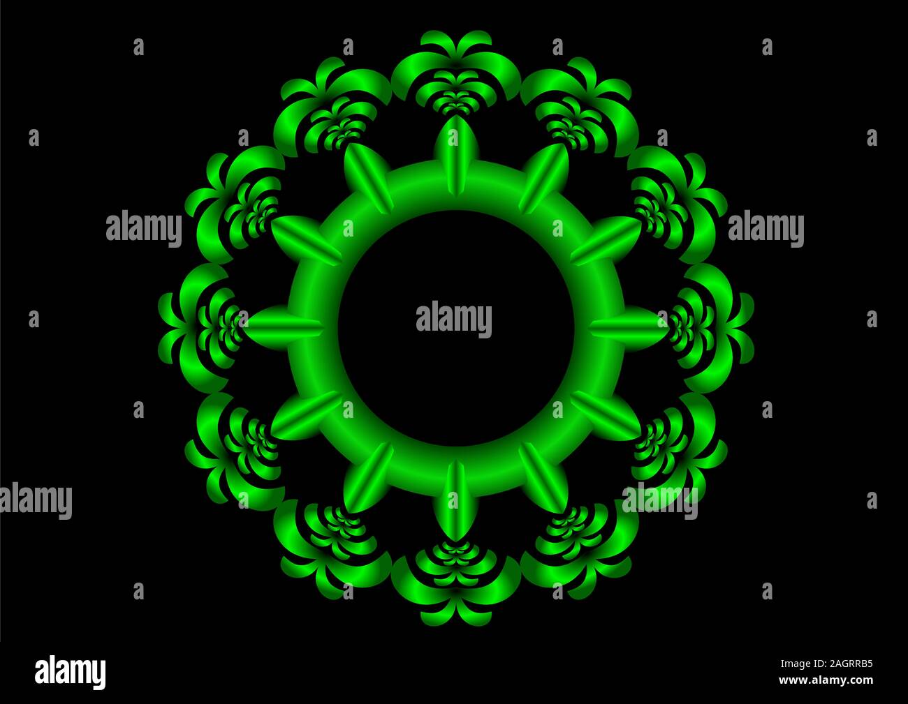 Green metallic mandala Stock Vector Image & Art - Alamy