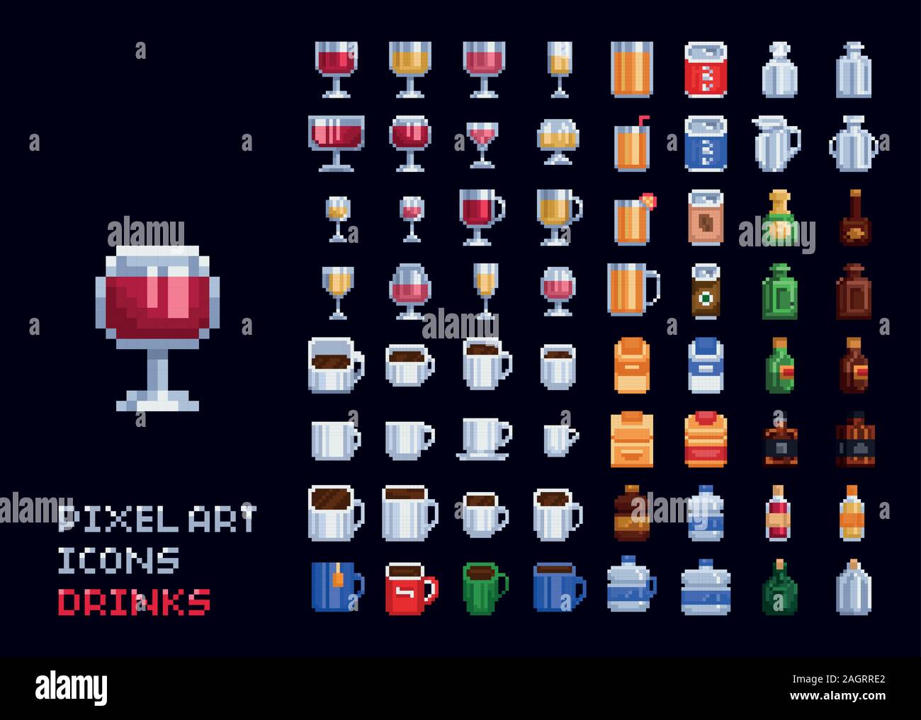 8 bit beer Stock Vector Images - Alamy