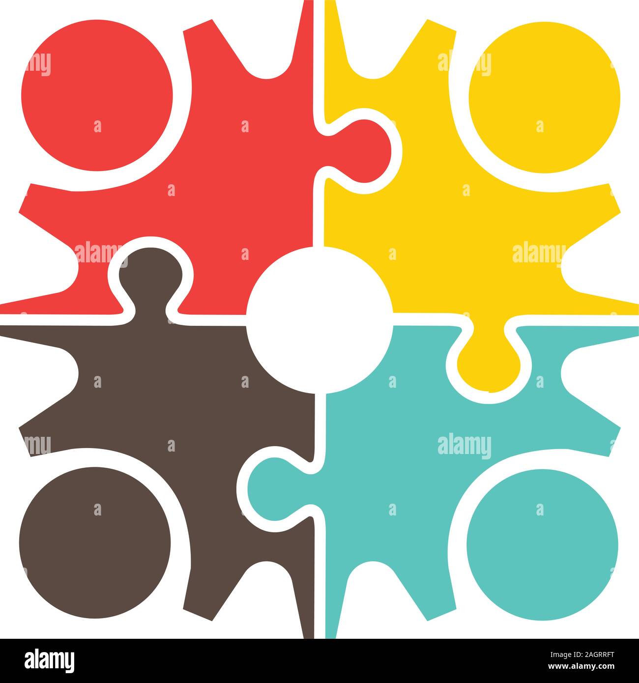People Teamwork Gear Puzzle. Logo Design Stock Vector Image & Art - Alamy