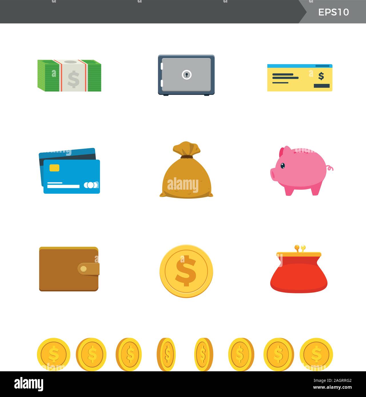 Set color mobile banking Stock Vector Images - Alamy