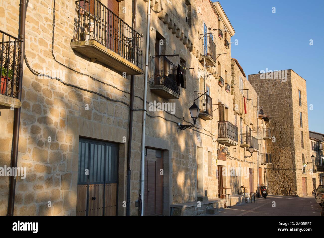 Building Facades in Laguardia; Alava; Basque Country; Spain Stock Photo ...