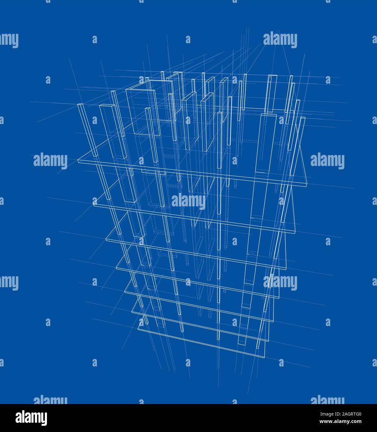Drawing or sketch of a house under construction. Construction site ...