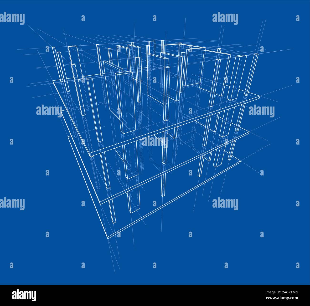 Drawing or sketch of a house under construction. Construction site ...
