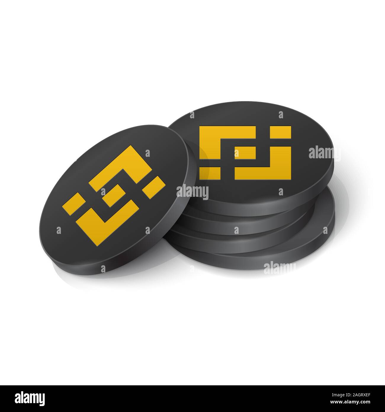 Binance coin cryptocurrency tokens. Vector illustration Stock Vector ...