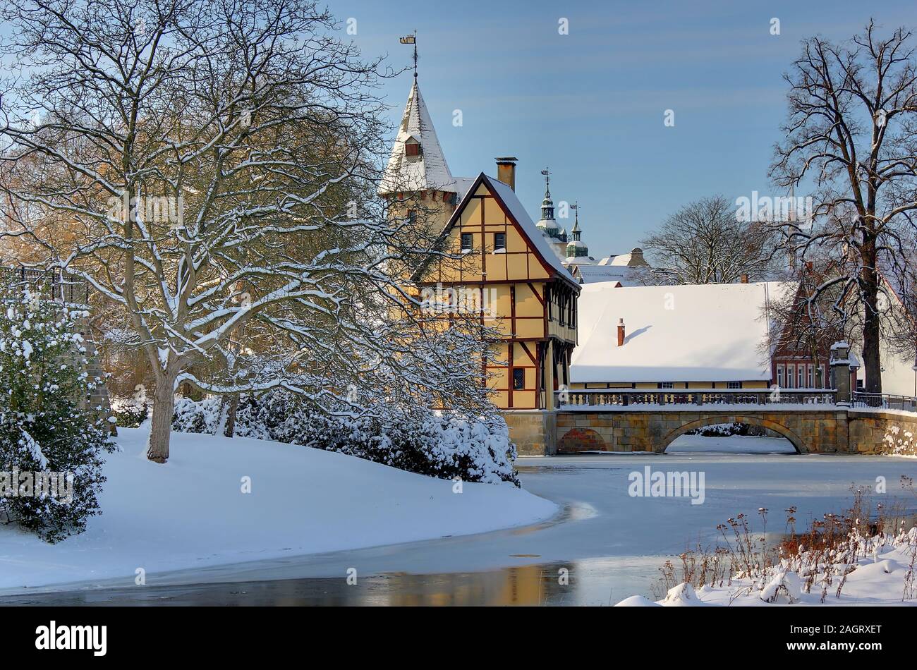 Moated Castle Burgsteinfurt. Steinfurt, Germany, Europe Stock Photo - Alamy