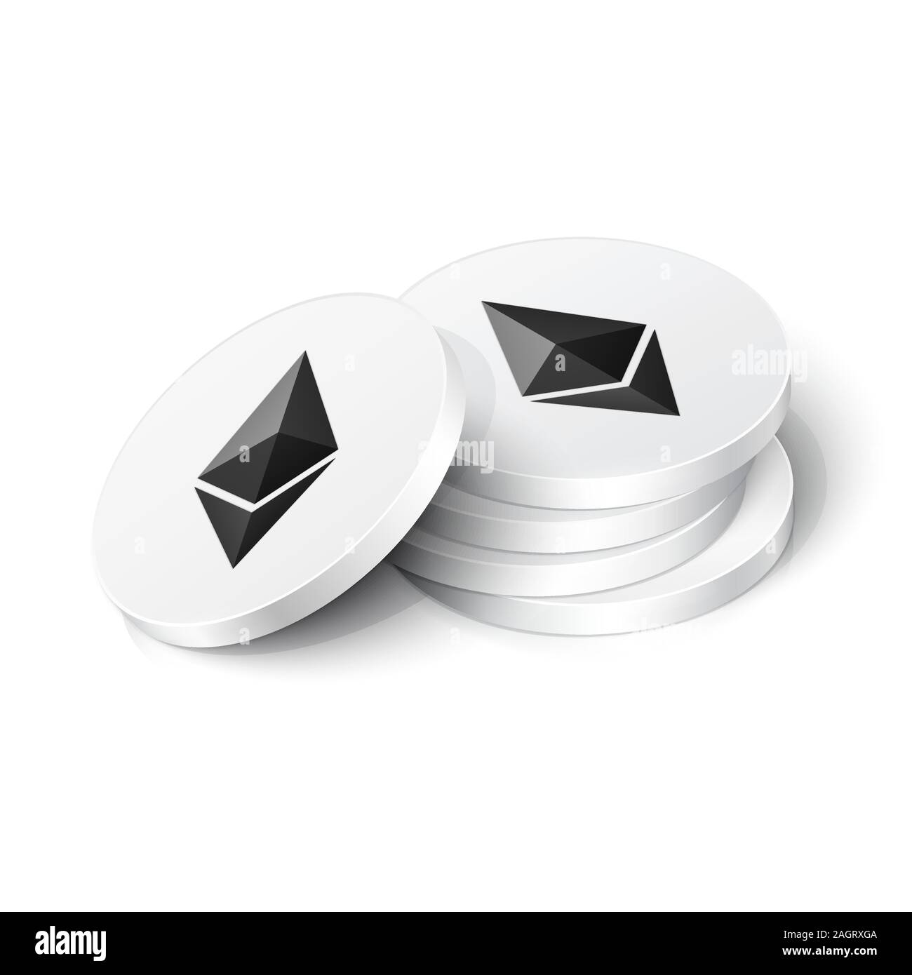 Ethereum cryptocurrency tokens. Vector illustration Stock Vector Image ...