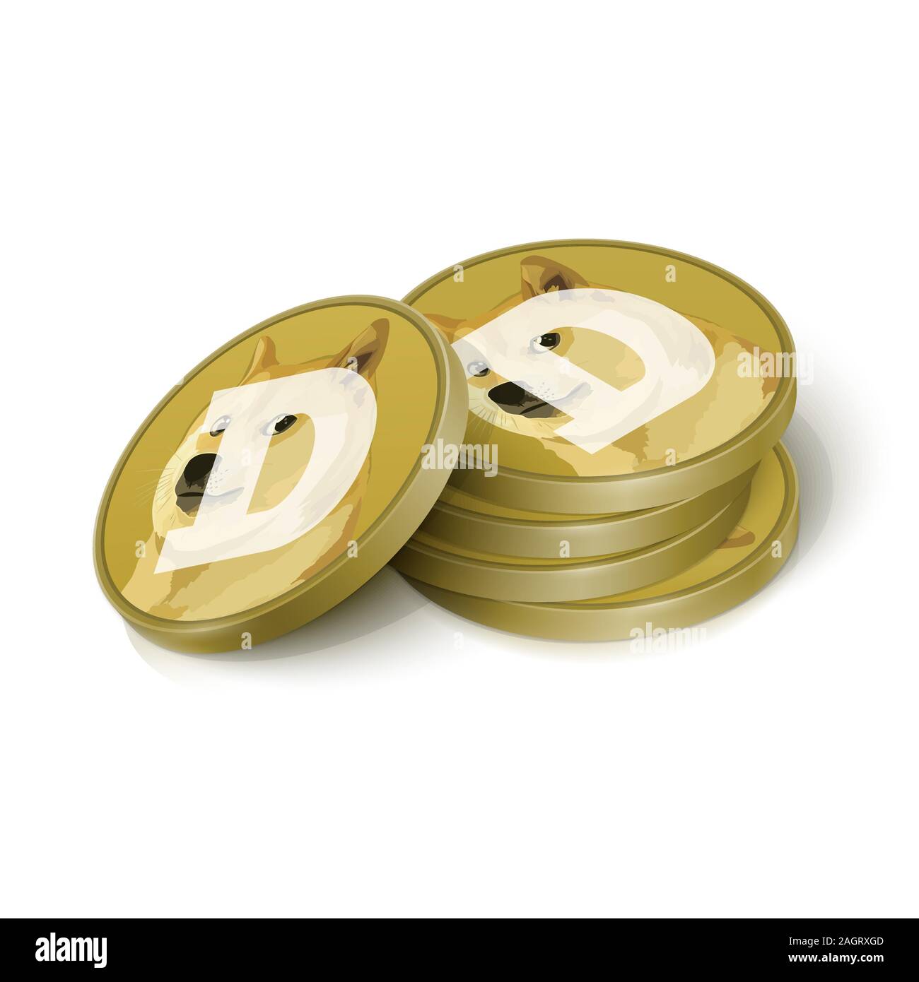 Dogecoin vector vectors hi-res stock photography and images - Alamy