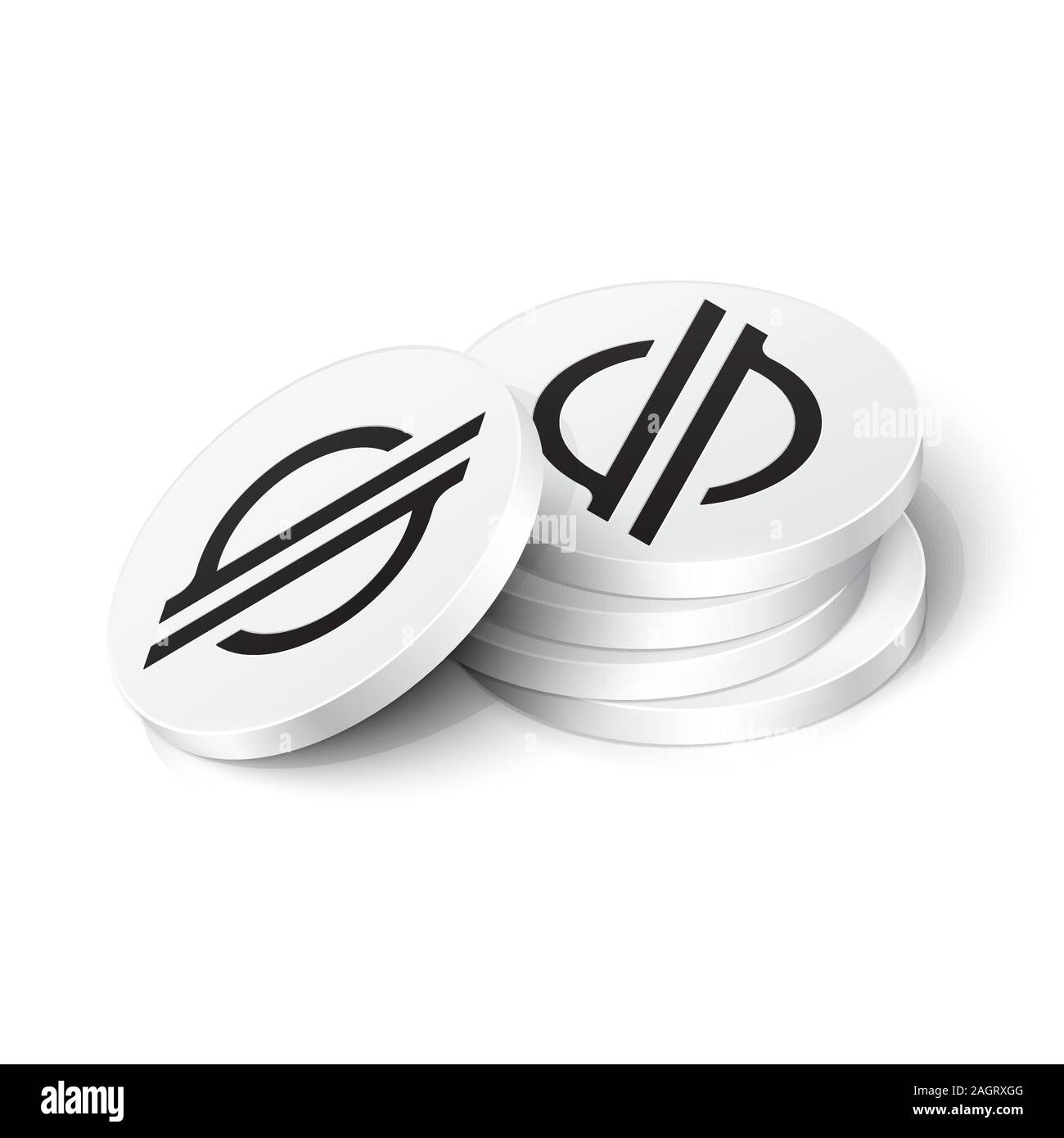 Stellar cryptocurrency tokens. Vector illustration Stock Vector Image ...