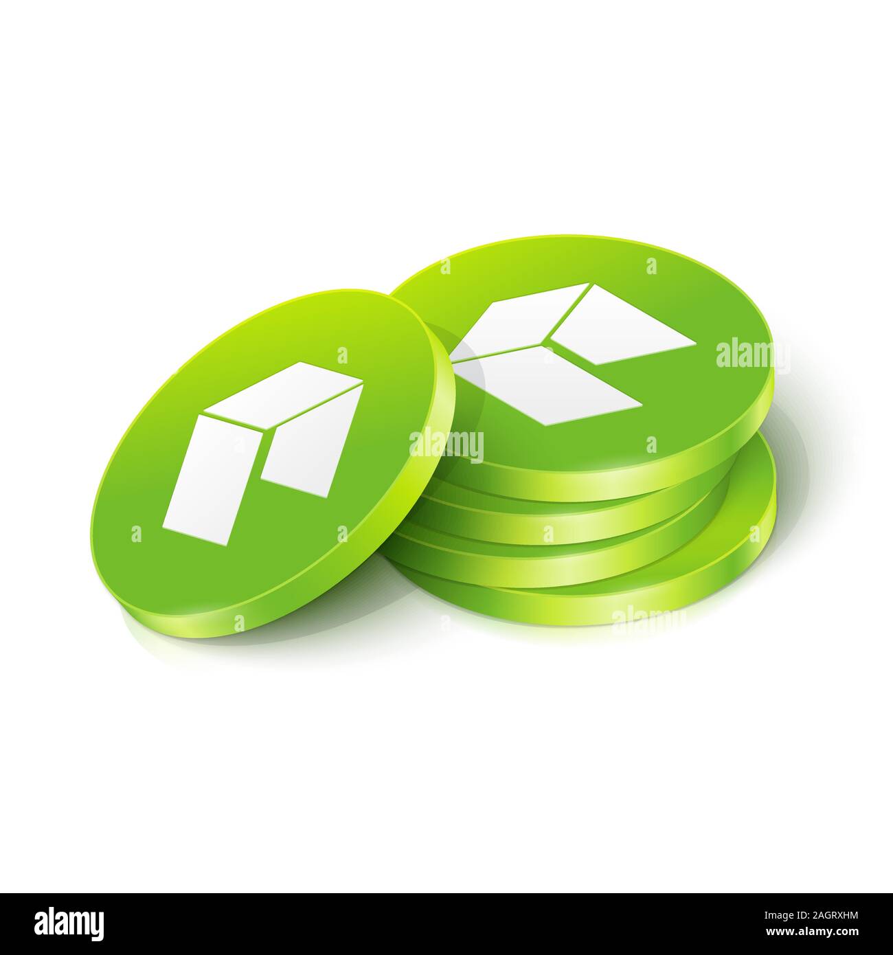 NEO cryptocurrency tokens. Vector illustration Stock Vector Image & Art ...