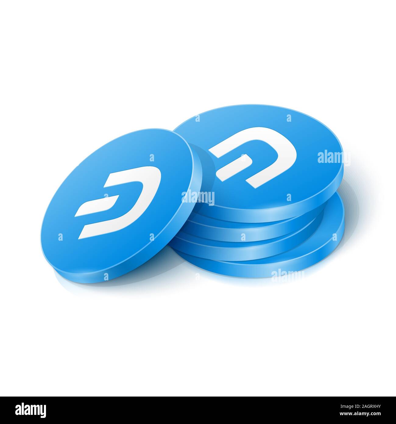 Dash cryptocurrency tokens. Vector illustration Stock Vector Image ...