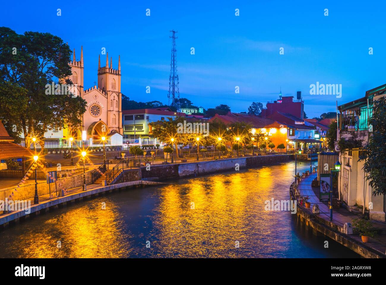landscape of the old town in melaka (malacca), Malaysia Stock Photo - Alamy