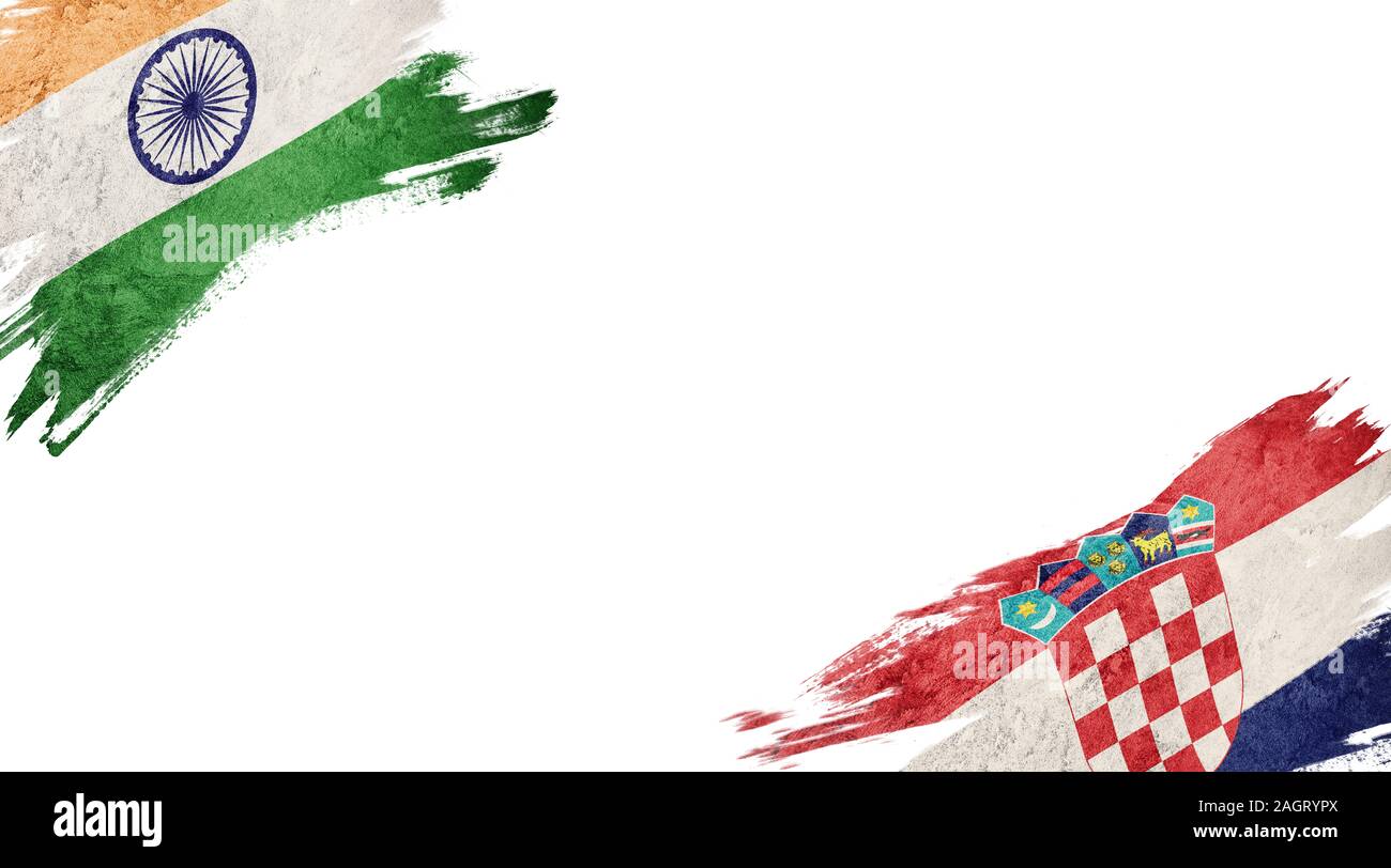 Croatia india national flags partnership hi-res stock photography and ...