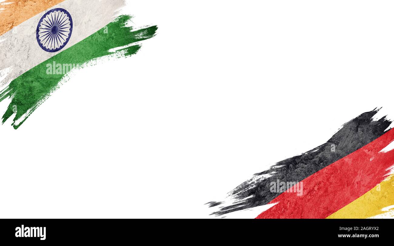 Flags of India and Germany on White Background Stock Photo - Alamy
