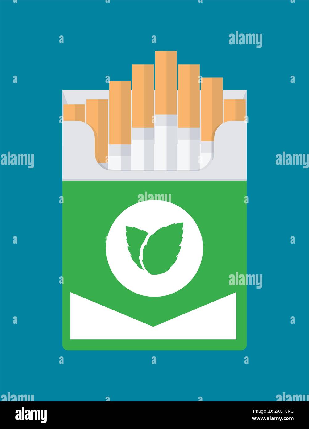 cigarettes inside the green box with mint icon Stock Vector Image & Art ...