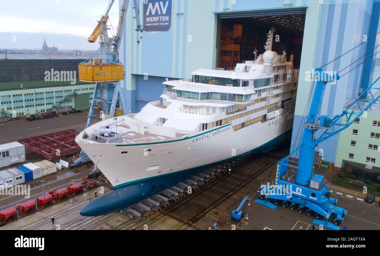 Stralsund, Germany. 21st Dec, 2019. The first newbuilding at the ...