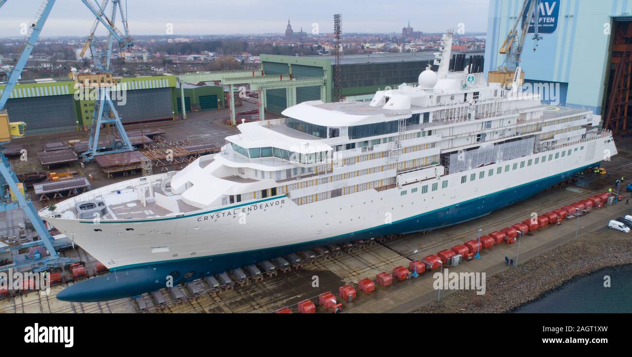 Stralsund, Germany. 21st Dec, 2019. The first newbuilding at the ...