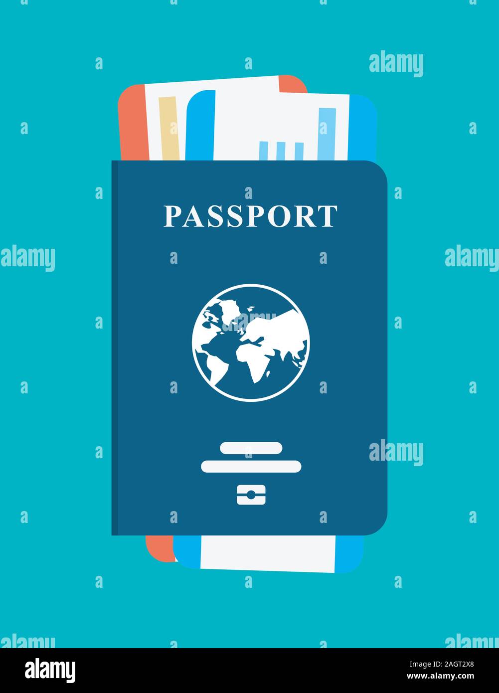 World Passport Illustration Isolated Vector Illustration Stock Vector