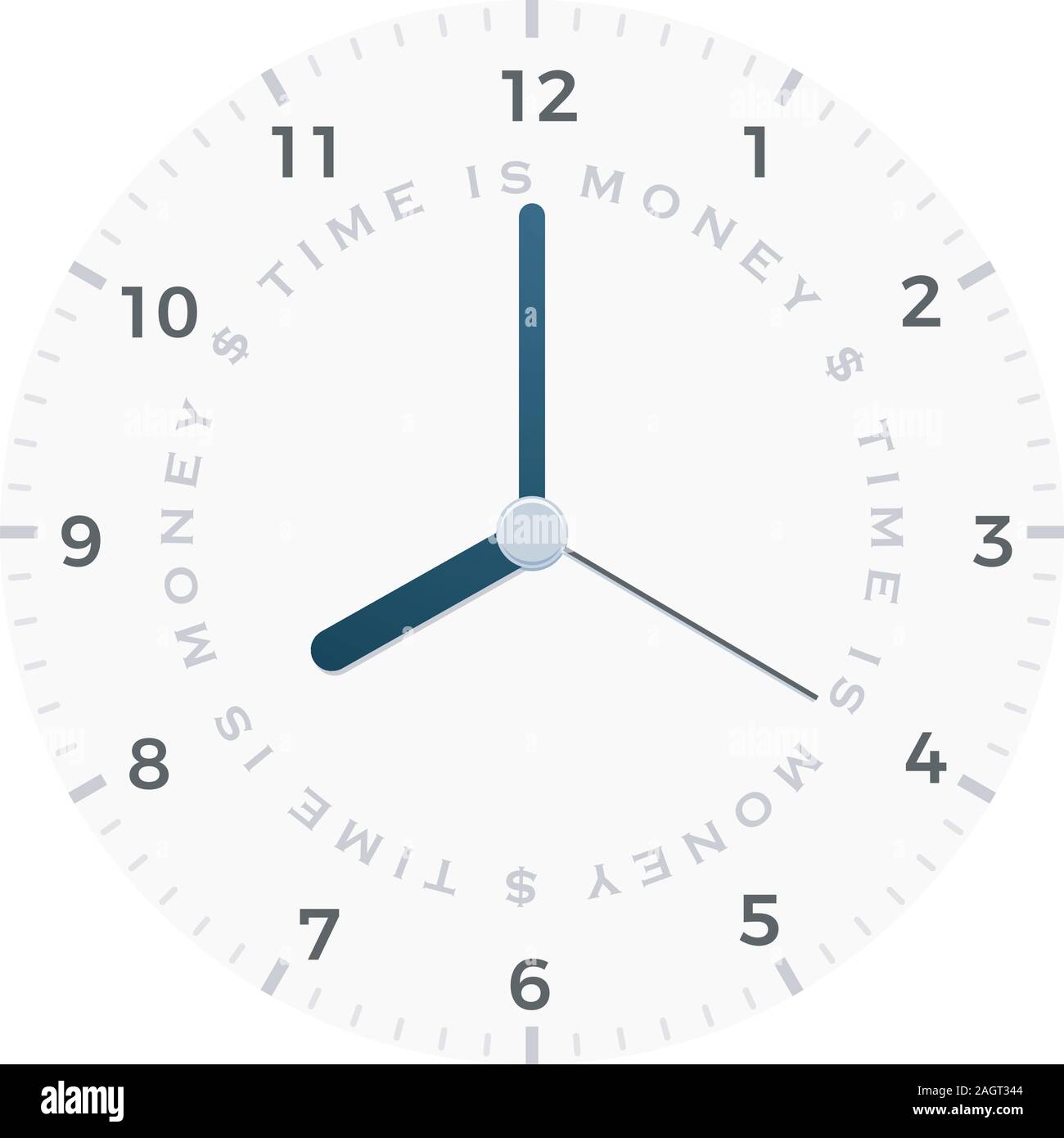 Wall Clock template with "time is money" text Stock Vector Image & Art ...