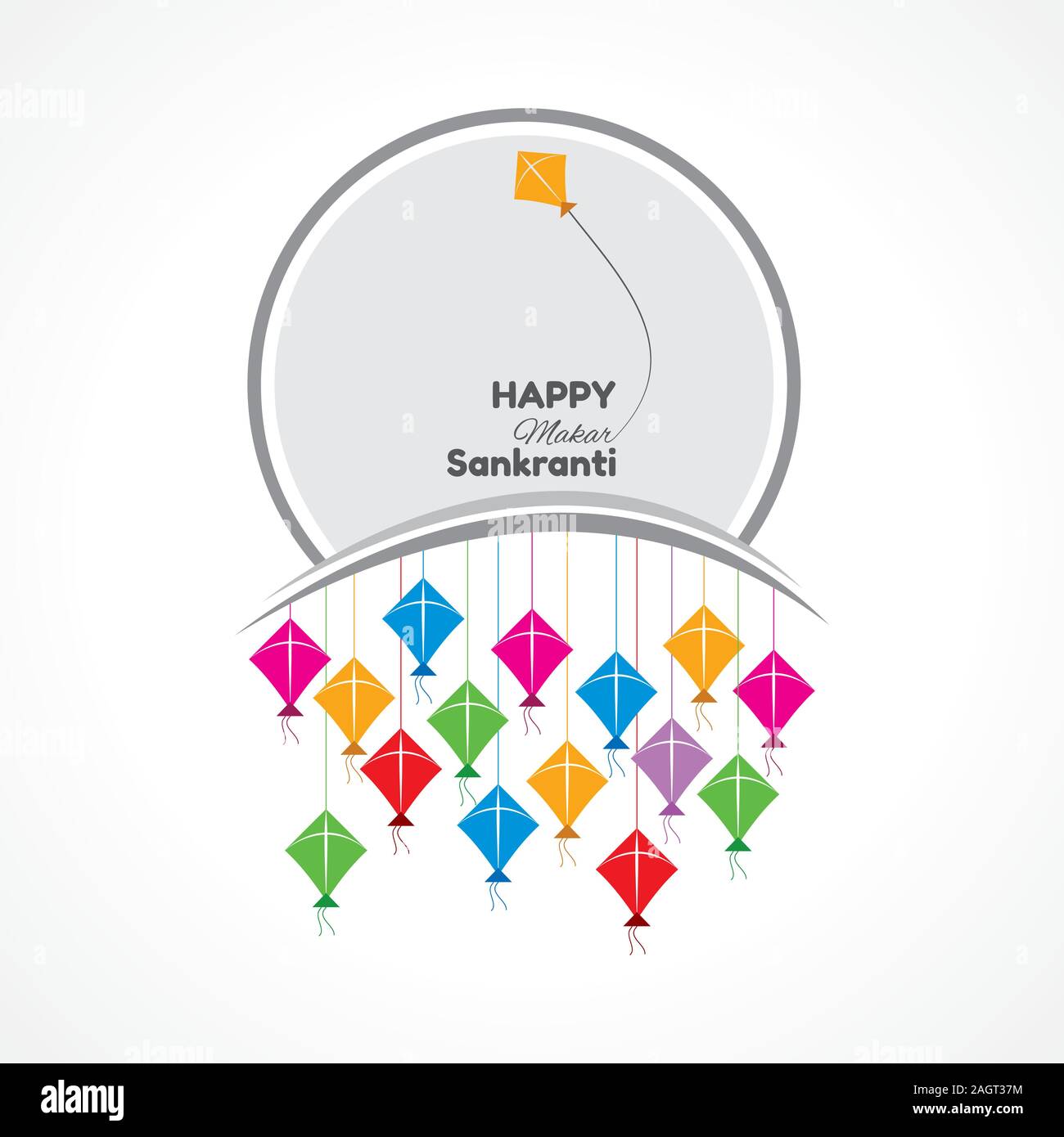 Illustration of greeting for Makar Sankranti Festival stock vector ...