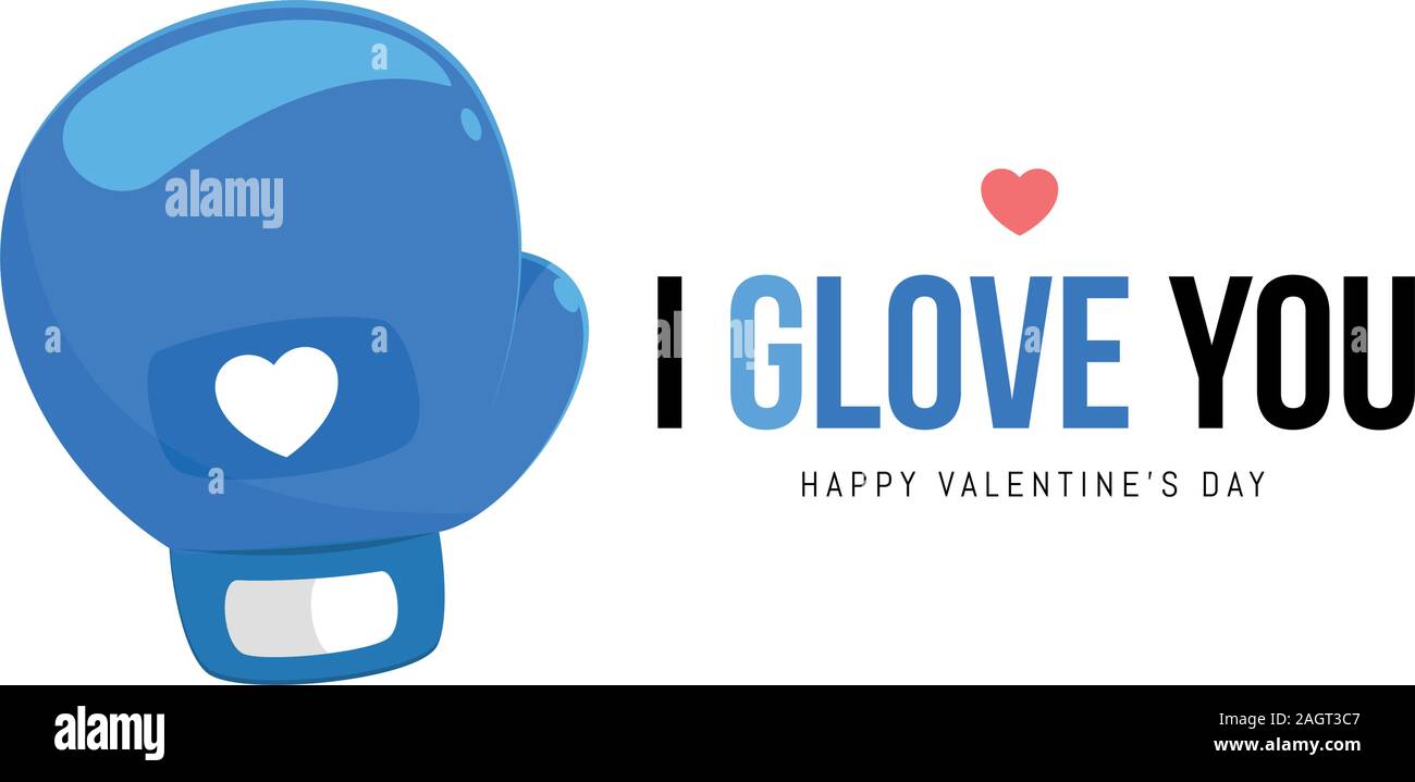 Blue boxing glove Stock Vector Images - Alamy