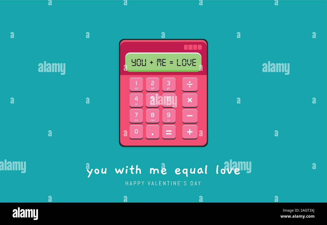 The cute pink love calculator Stock Vector Image & Art - Alamy