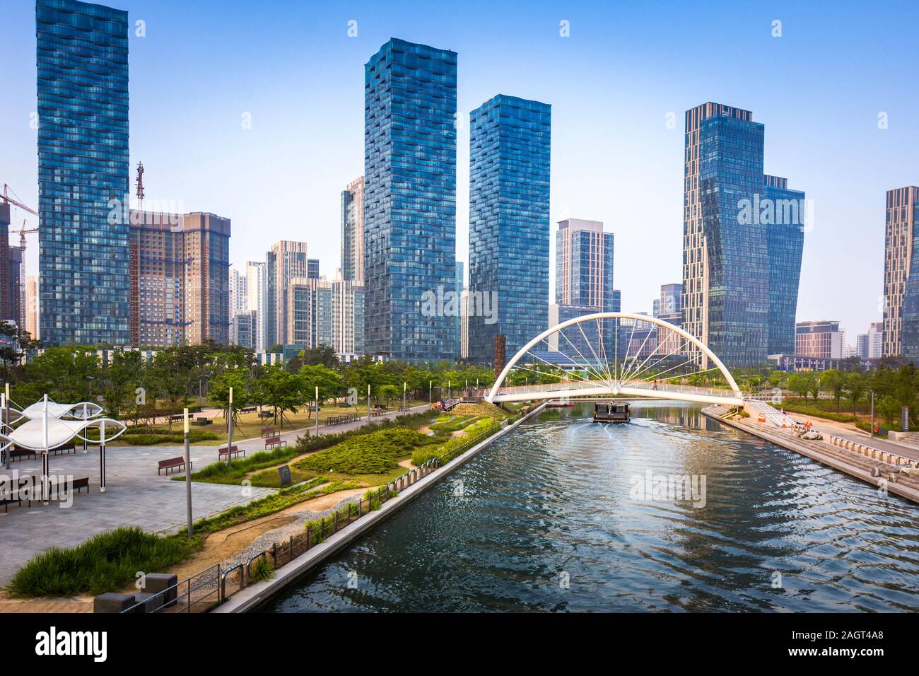 Songdo Central Park in Songdo District, Incheon South Korea Stock Photo ...