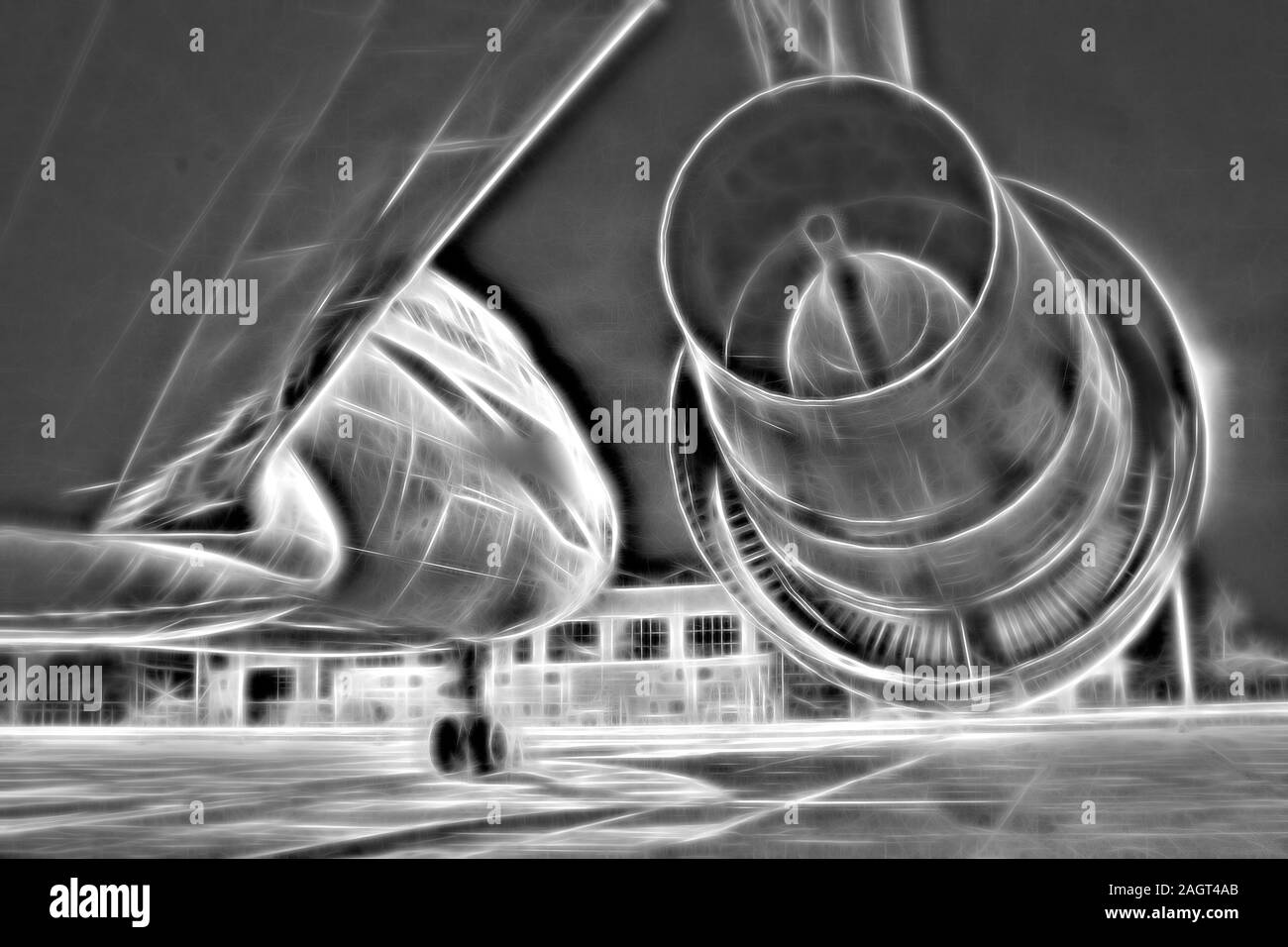 A huge Boeing 747 aircraft, one of the world's most beautiful aircraft ...