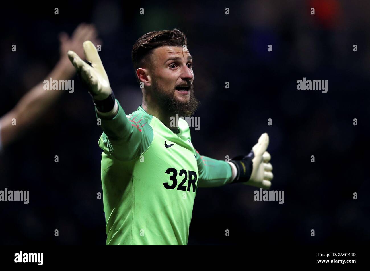 Preston North End goalkeeper Declan Rudd during the Sky Bet ...