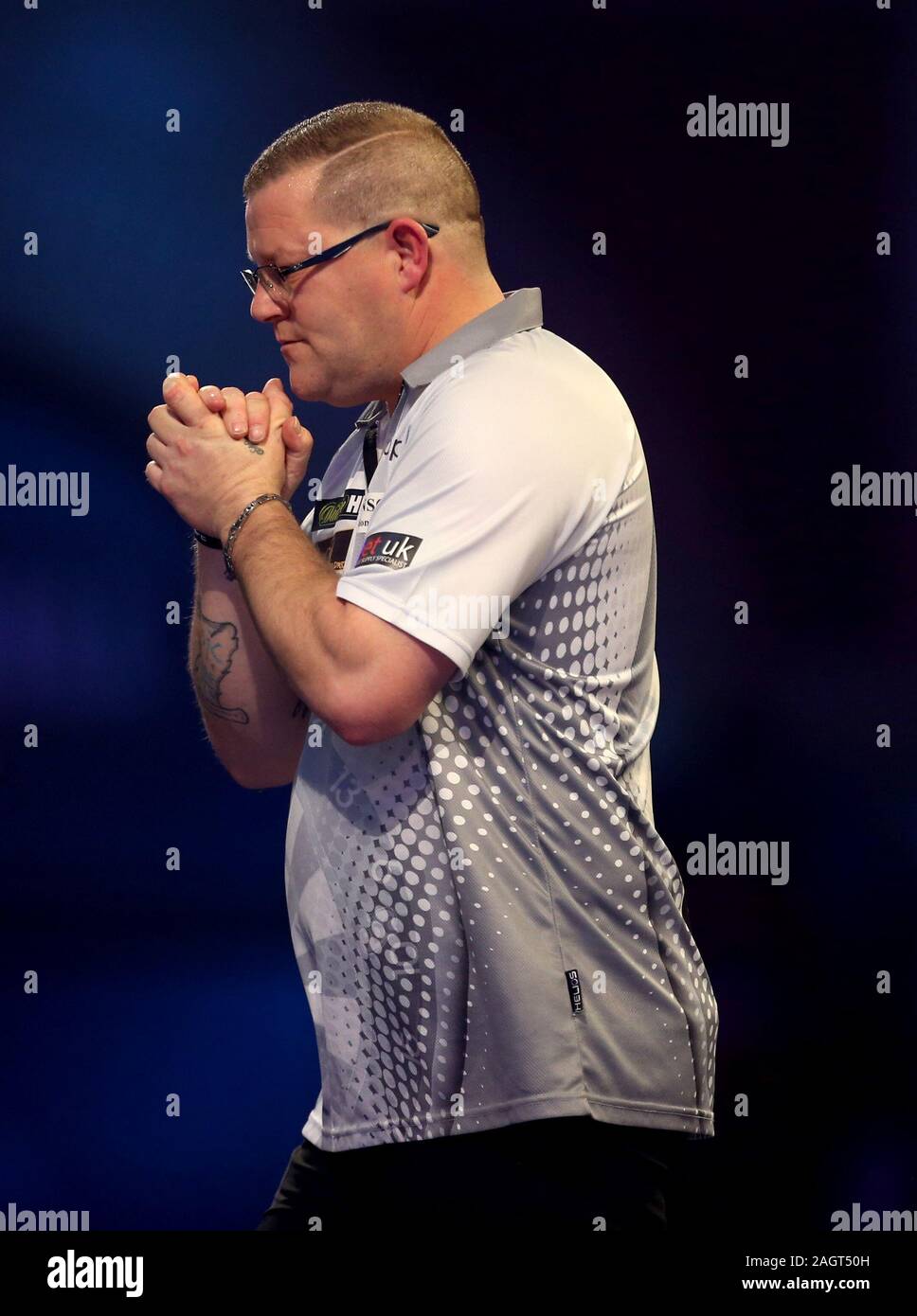 Steve West reacting during day nine of the William Hill World ...
