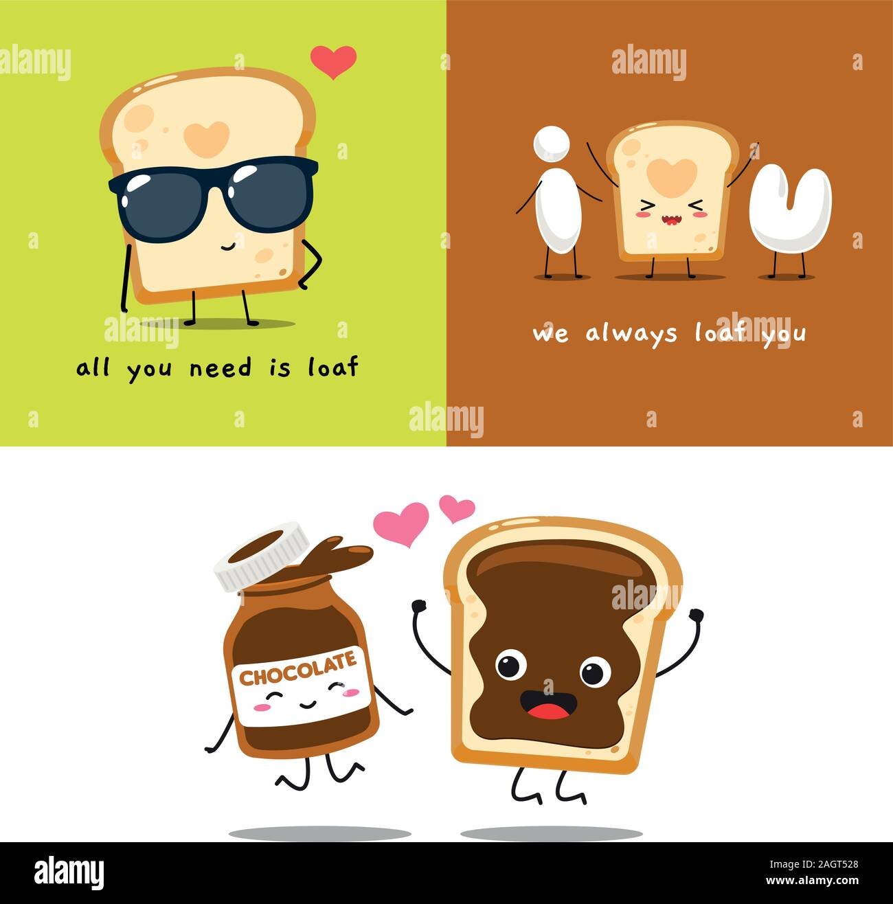 Jam and bread Stock Vector Images - Alamy
