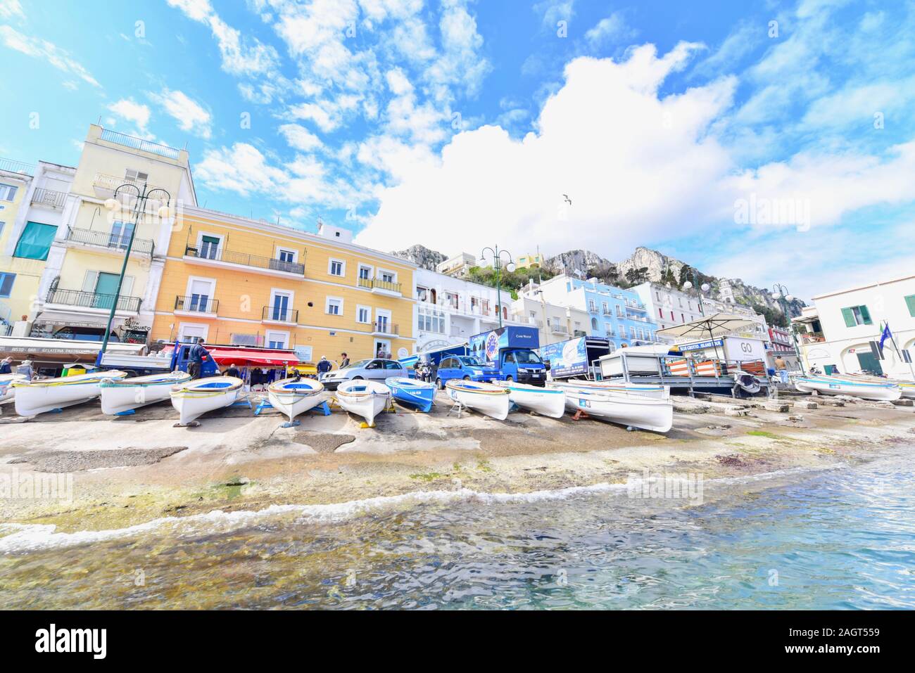 Scenery of Marina Grande on Capri Island Stock Photo - Alamy
